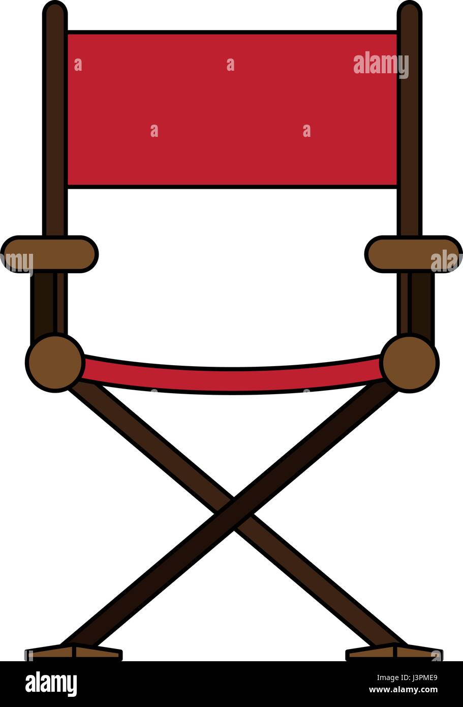 color image cartoon cinema director chair Stock Vector Image & Art - Alamy