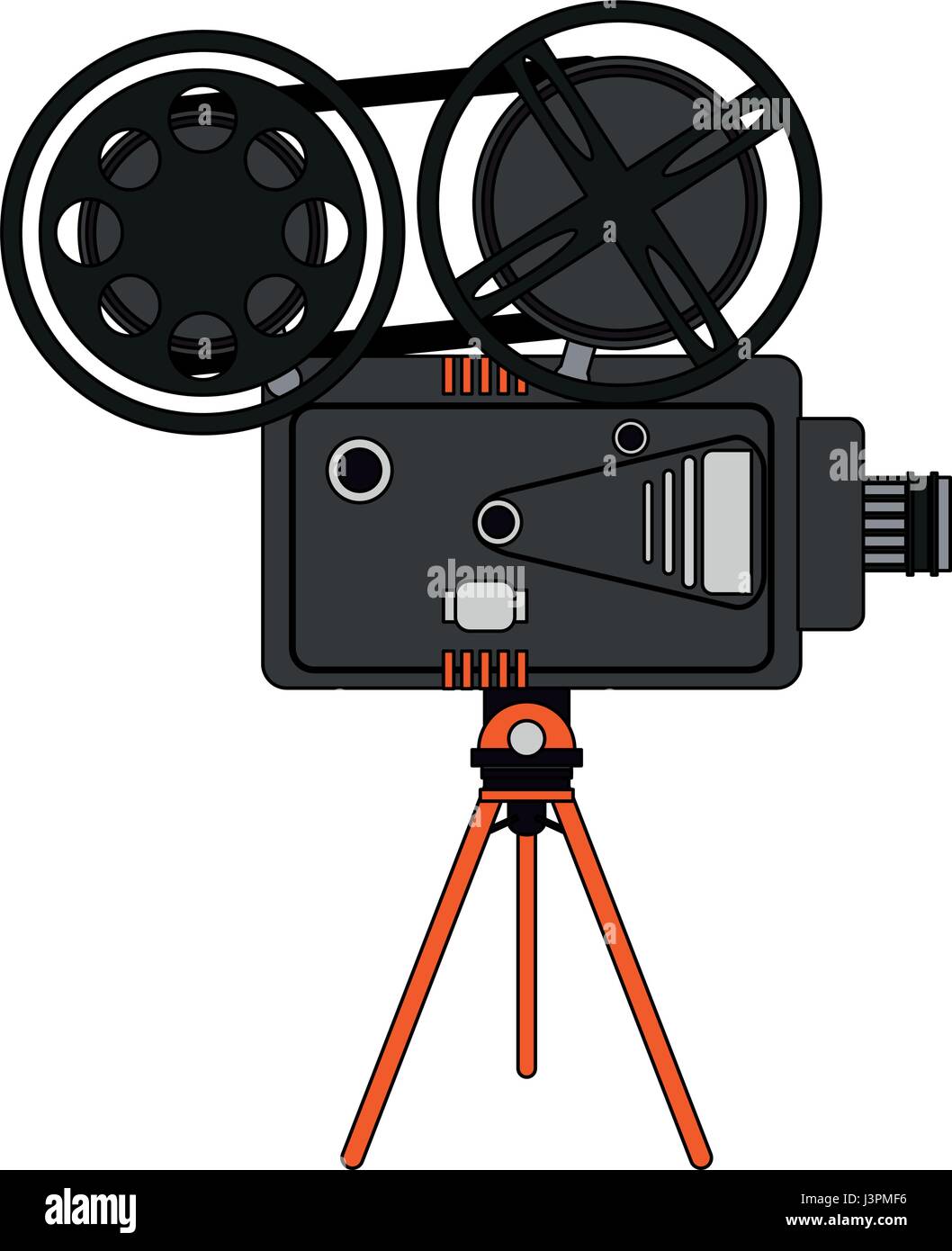 color image cartoon retro movie film projector Stock Vector Image & Art ...