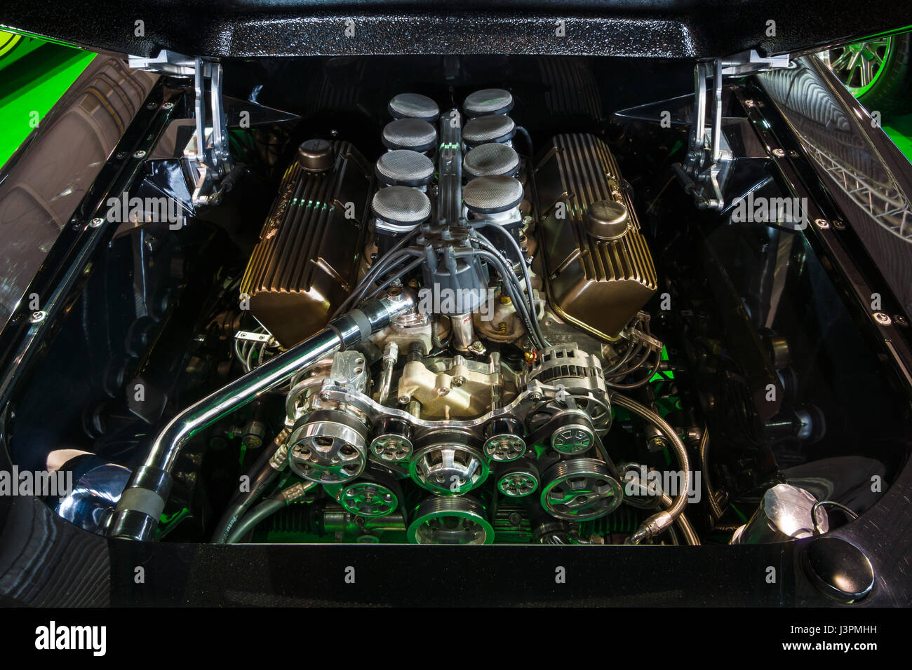 STUTTGART, GERMANY - MARCH 03, 2017: The fuel injected 460 big block ...