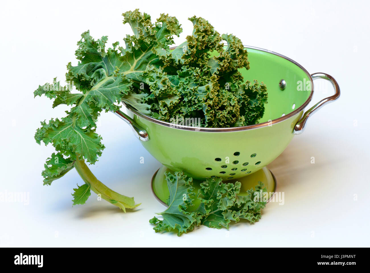 Gruenkohl in Abtropfsieb, Gruenkohl, Krauskohl, Federkohl, Winterkohl ...