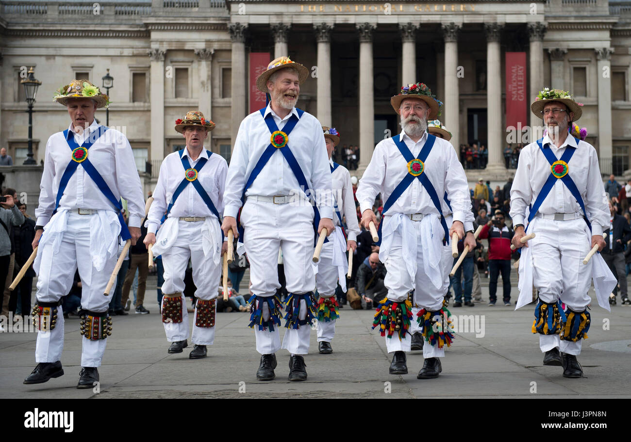 Morris dancers take part in the Westminster Morris Men's annual Day of ...