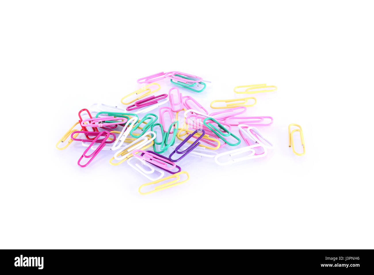 Pile paper clips Cut Out Stock Images & Pictures - Alamy