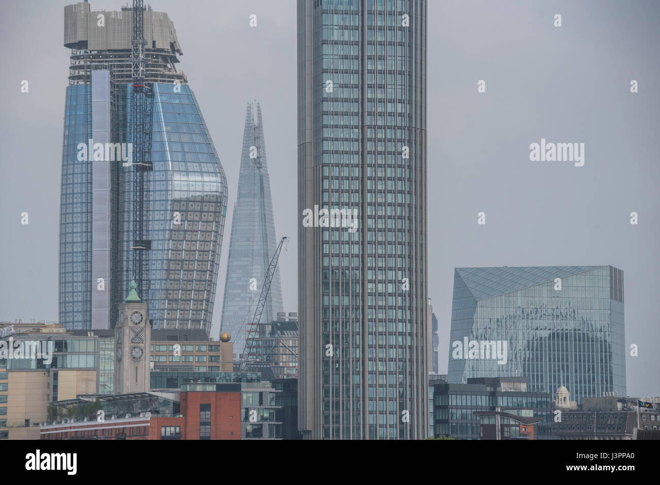 Riverside landmarks, London Stock Photo - Alamy