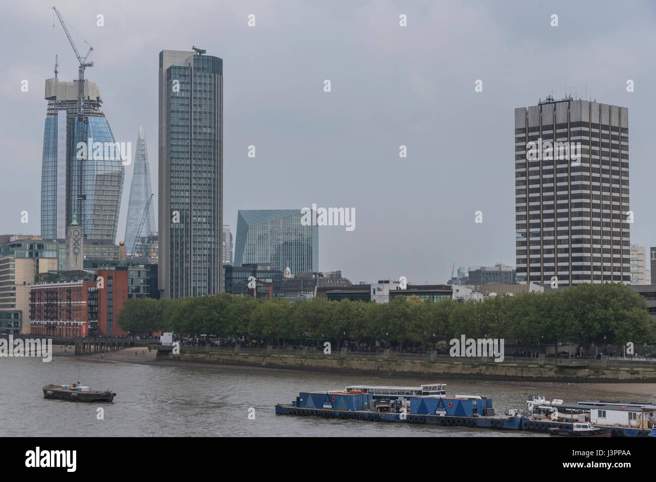 Riverside landmarks, London Stock Photo - Alamy