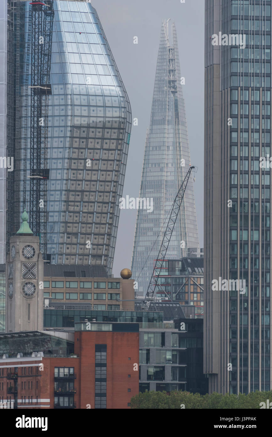 Riverside landmarks, London Stock Photo - Alamy