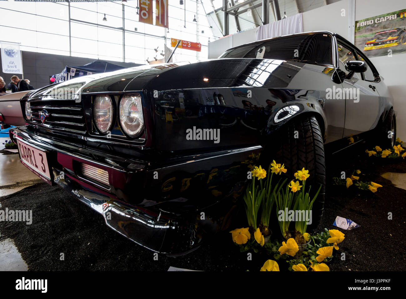 STUTTGART, GERMANY - MARCH 03, 2017: Mid-size coupe Ford Capri Mk III 2 ...