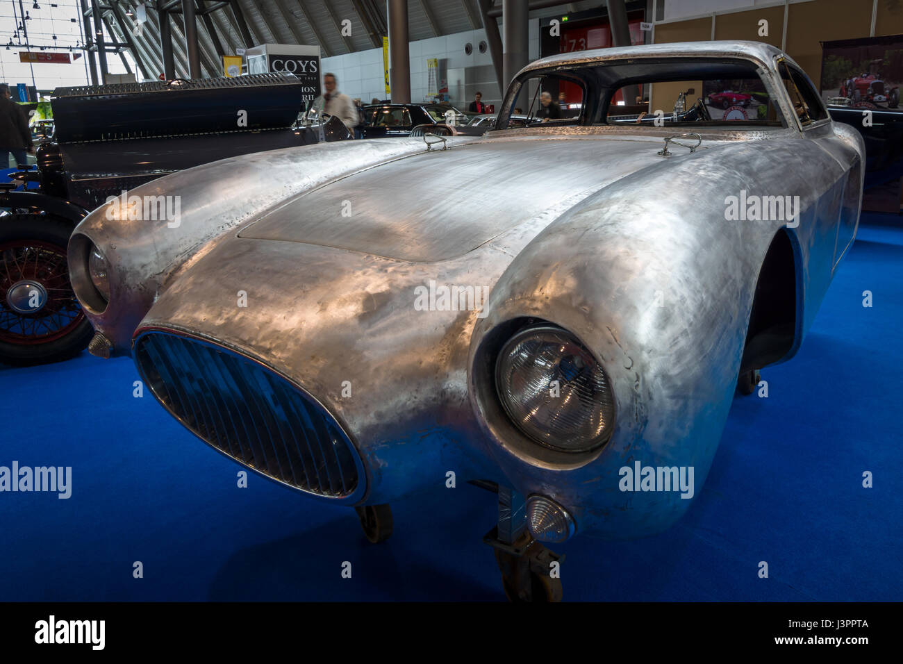 STUTTGART, GERMANY - MARCH 03, 2017: Restoration of the bodywork of the ...