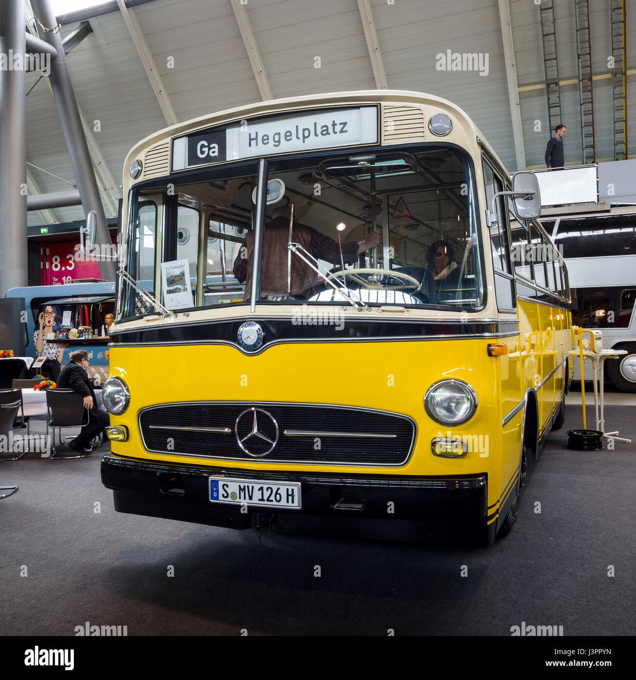 STUTTGART, GERMANY - MARCH 03, 2017: City bus Mercedes-Benz O 322, 1961 ...