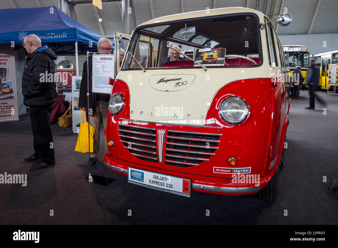 STUTTGART, GERMANY - MARCH 03, 2017: Luxury minibus Goliath Express ...