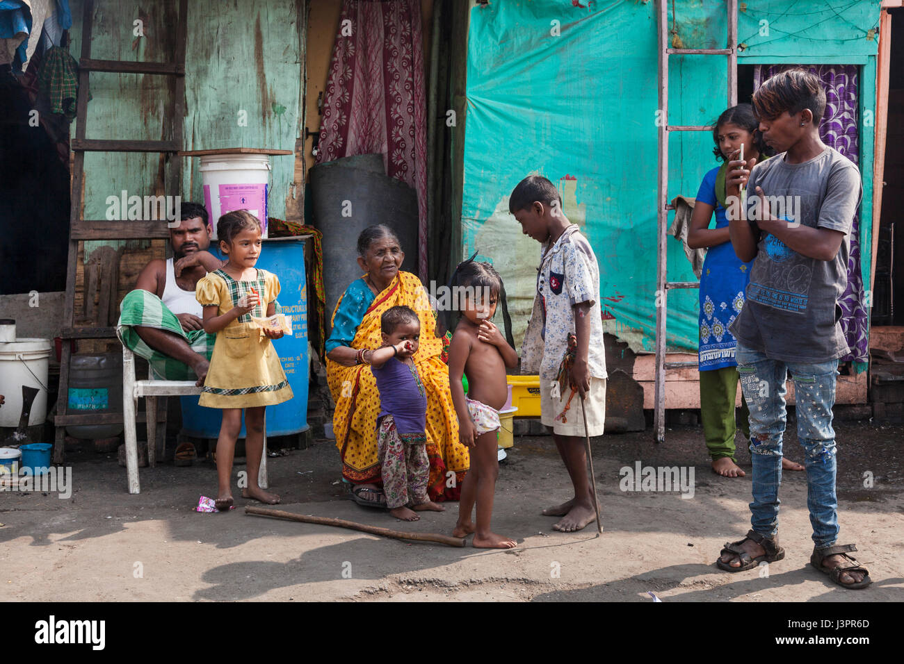 Indian poor family house hi-res stock photography and images - Alamy