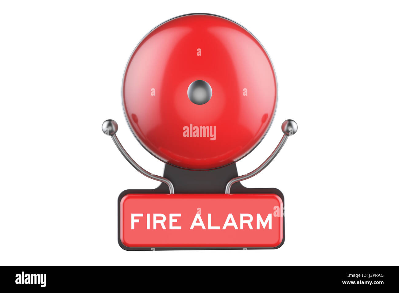 Fire Alarm, 3D rendering isolated on white background Stock Photo - Alamy