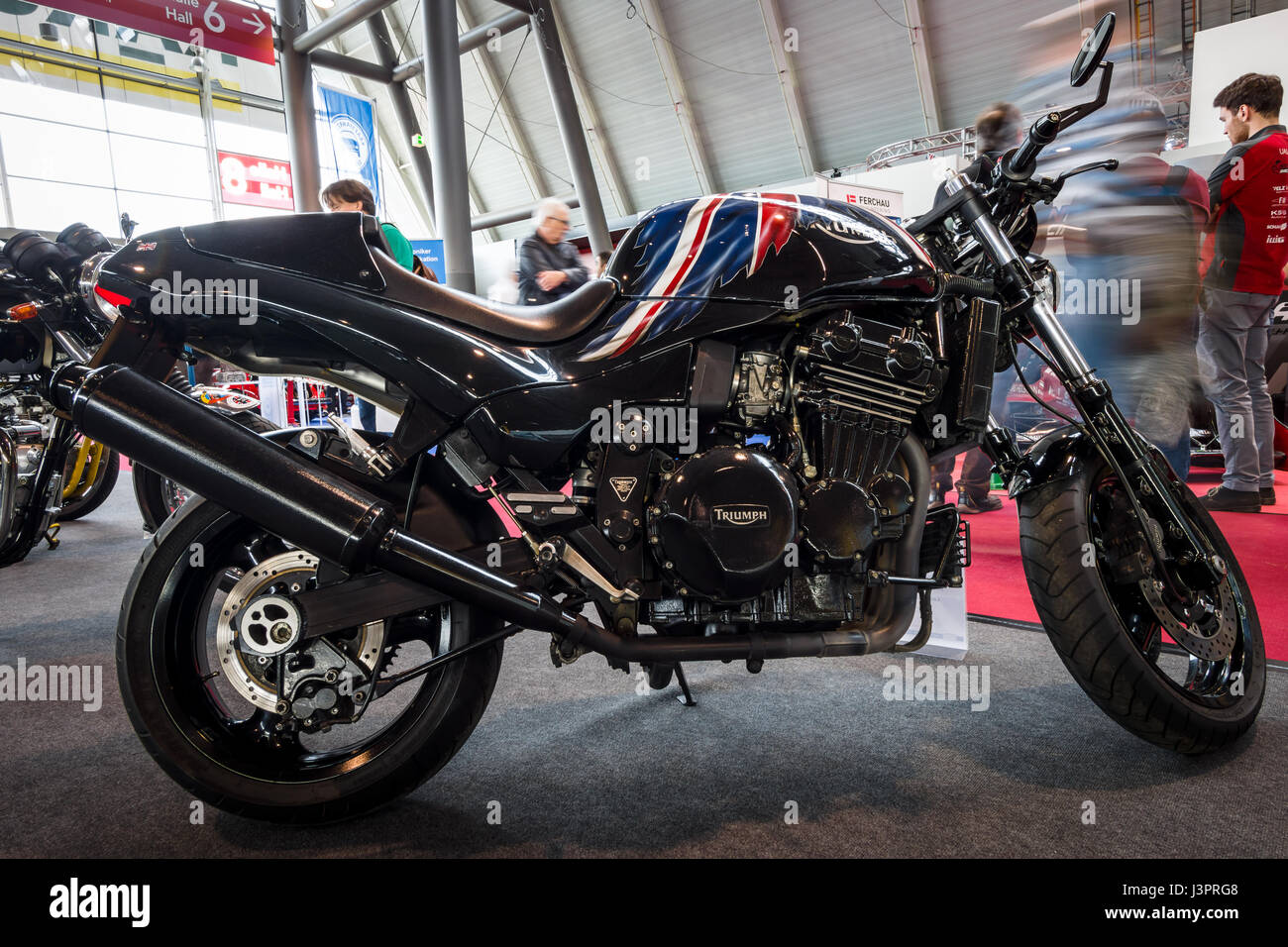 STUTTGART, GERMANY - MARCH 03, 2017: Motorcycle Triumph T300 Daytona ...