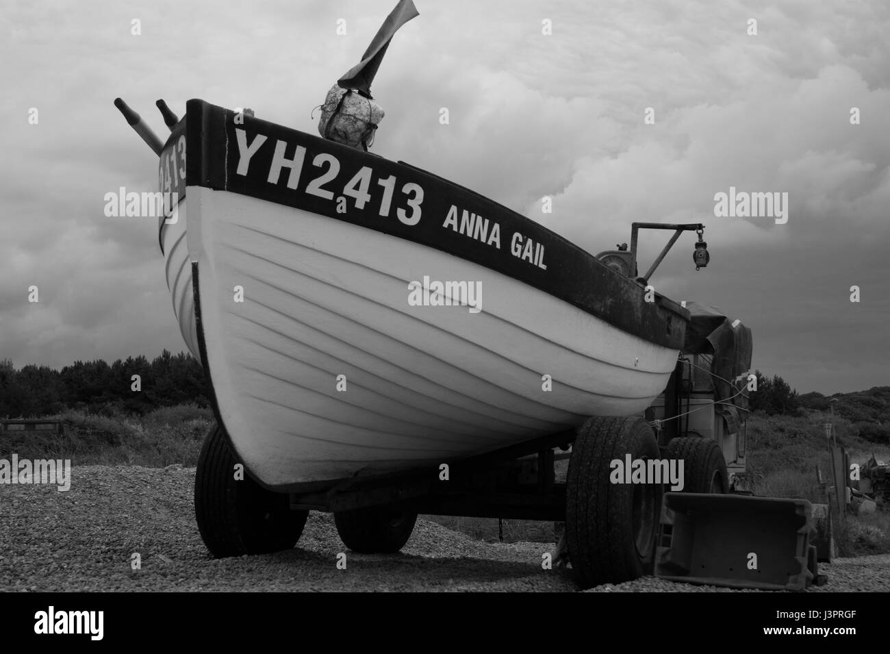 Fishing Boat, Anna Gail, on the beach at Weybourne in Norfolk UK Stock ...