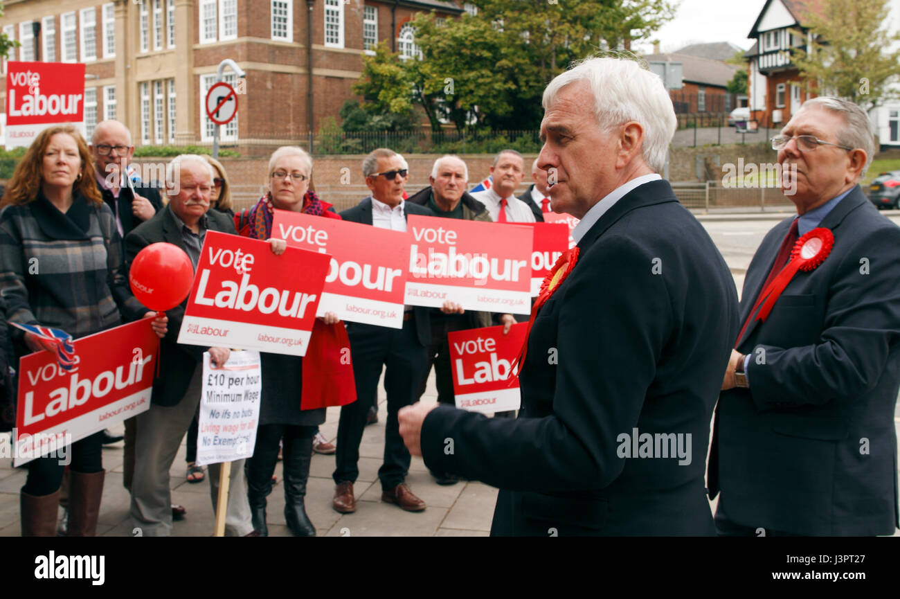 John McDonnell the Labour shadow chancellor visits his MP Colleague Sir ...
