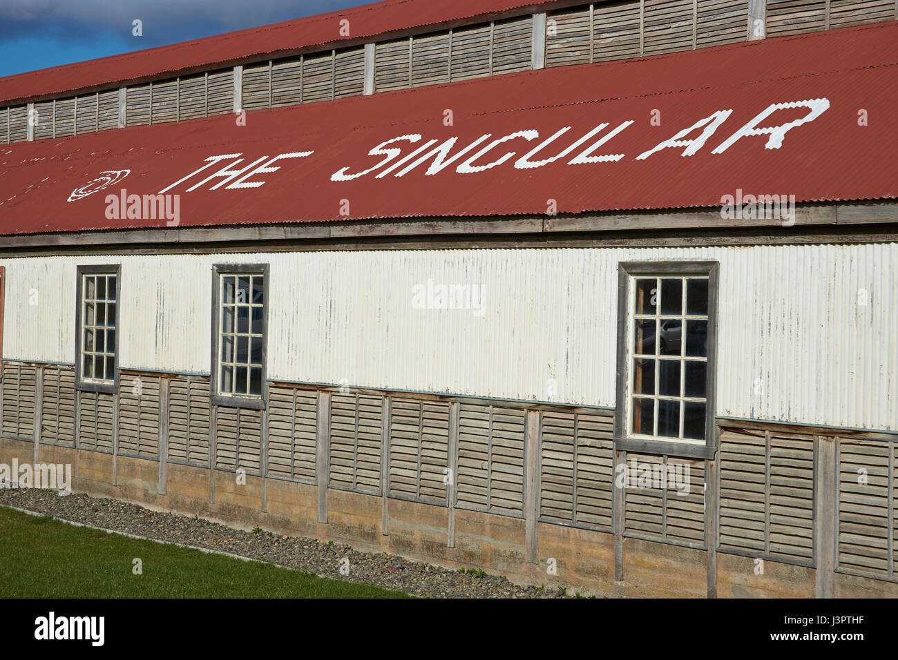 Historic buildings of a former meat refrigeration plant that have been ...