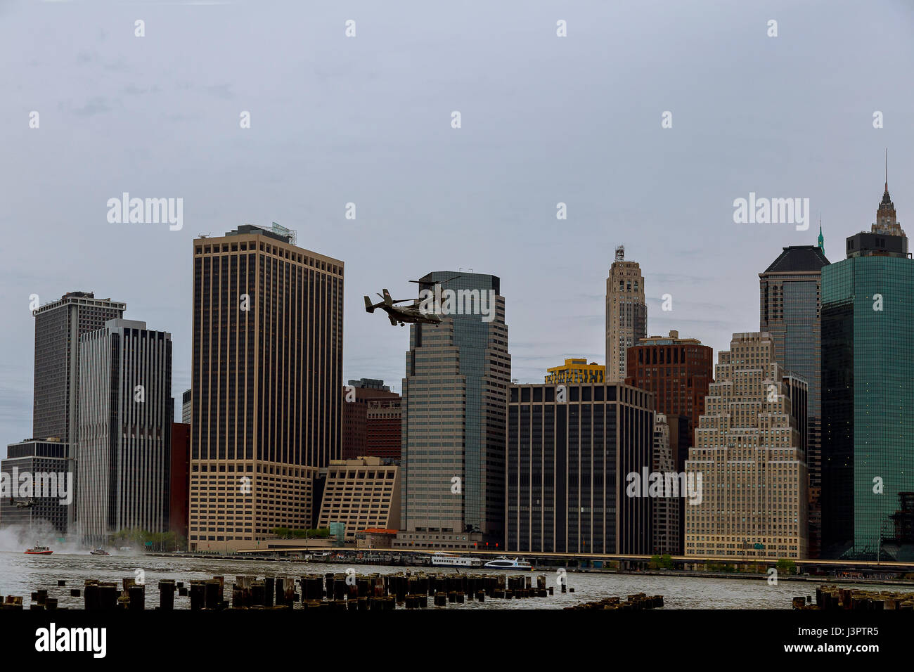NEW YORK CITY - May 04, 2017 New York City Manhattan Marine Helicopter ...
