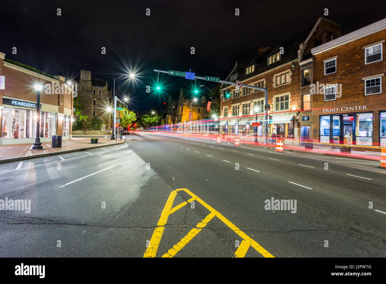 Broadway Intersection in New Haven, Connecticut Stock Photo - Alamy