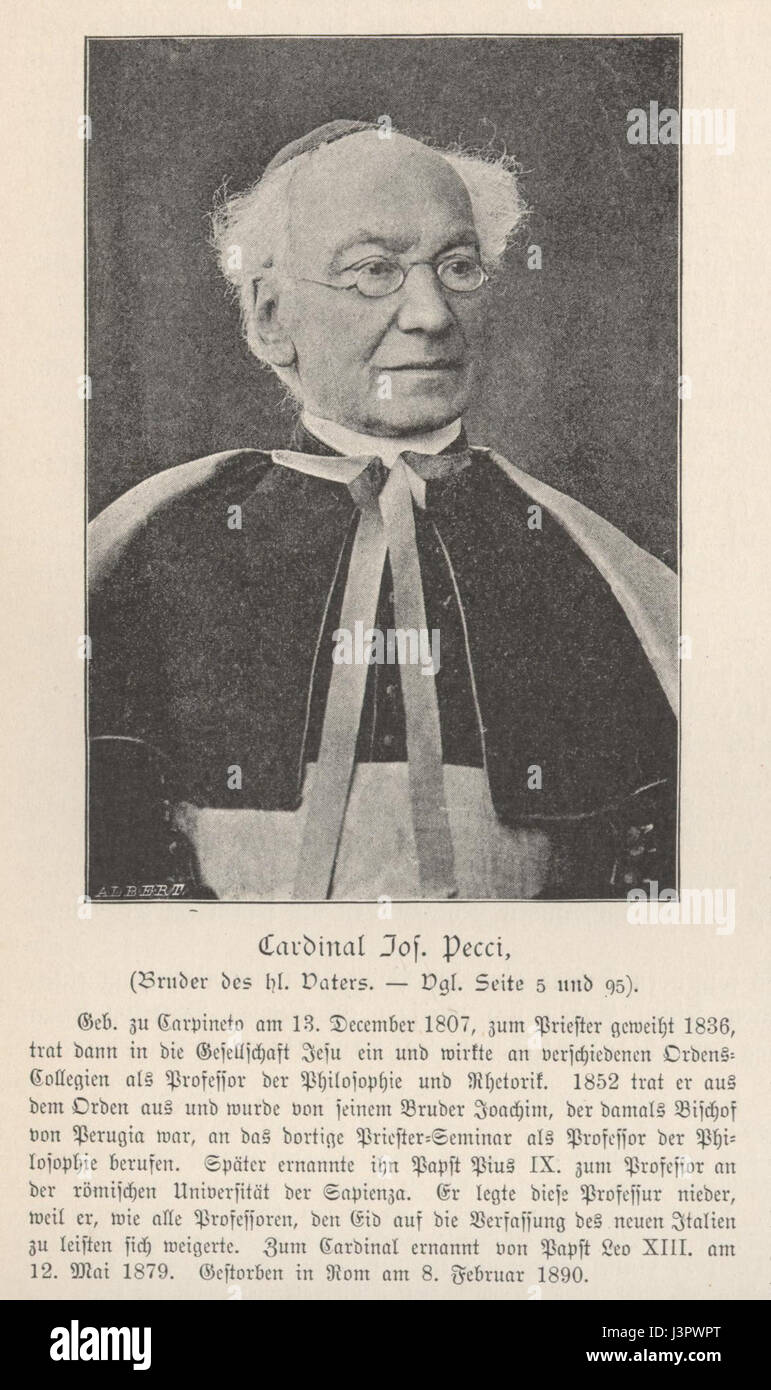 Giuseppe Pecci was an influential Italian cardinal and papal figure ...