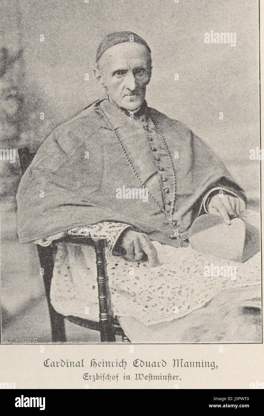 Cardinal Edward Manning (1808â€“1892) was a prominent English cardinal ...