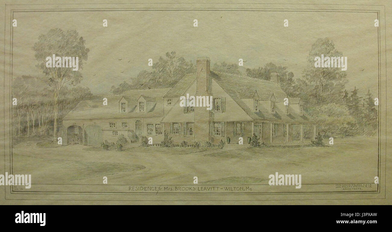 John Calvin Stevens Leavitt home Stock Photo - Alamy