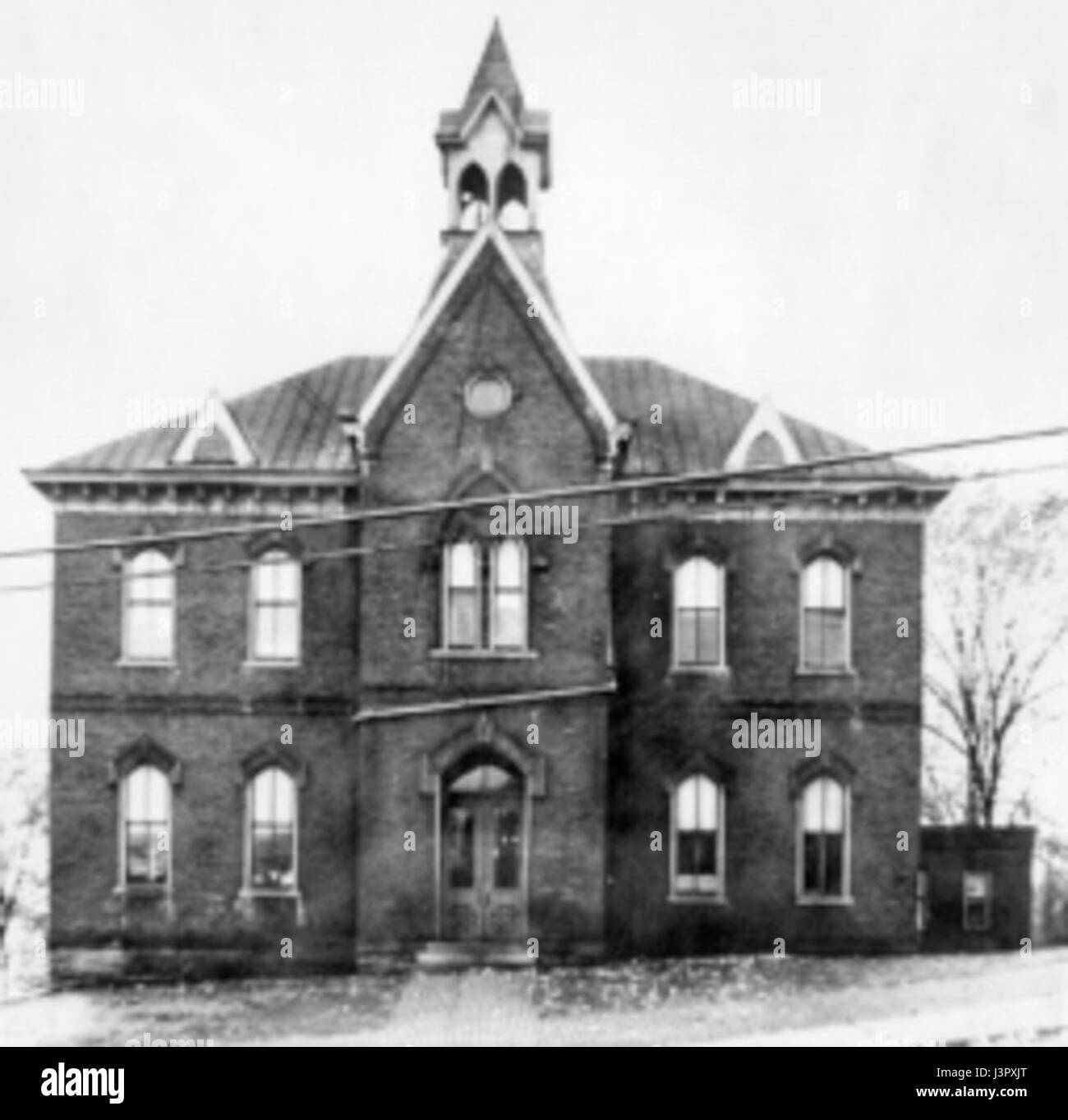 College building illustration Black and White Stock Photos & Images - Alamy