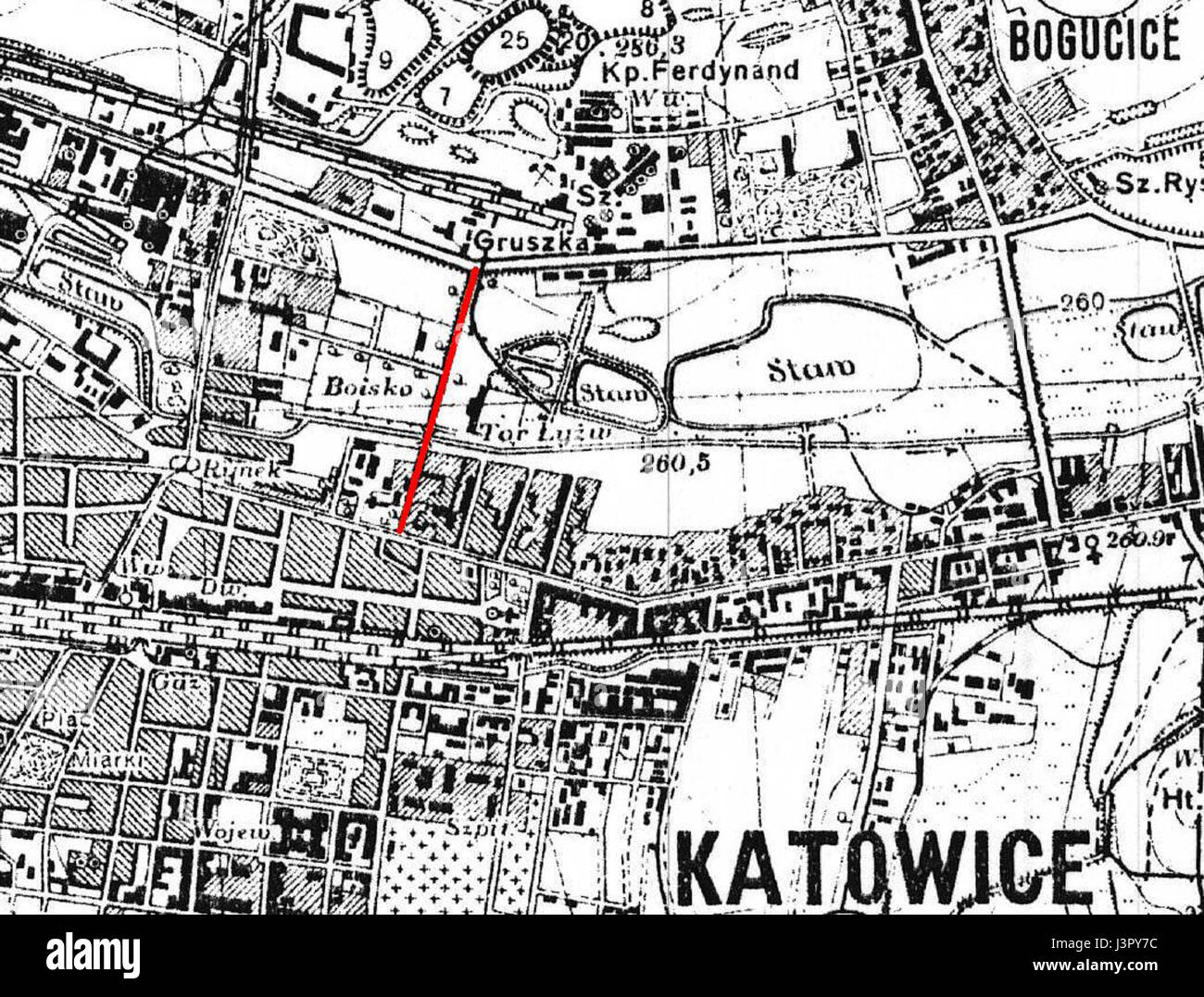 Old map of katowice hi-res stock photography and images - Alamy