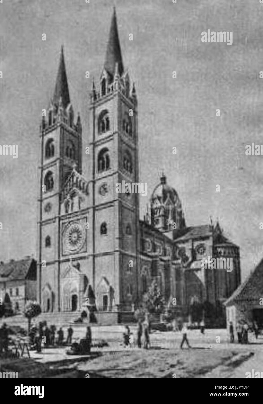 The Cathedral of St. Peter in Djakovo, Croatia, is a significant religious structure, showcasing ...