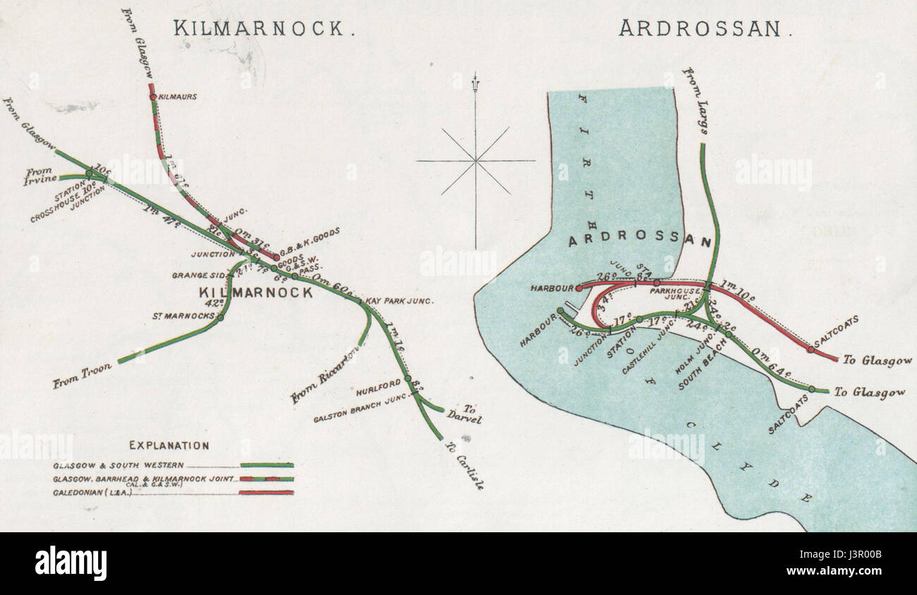 Map of ardrossan hi-res stock photography and images - Alamy