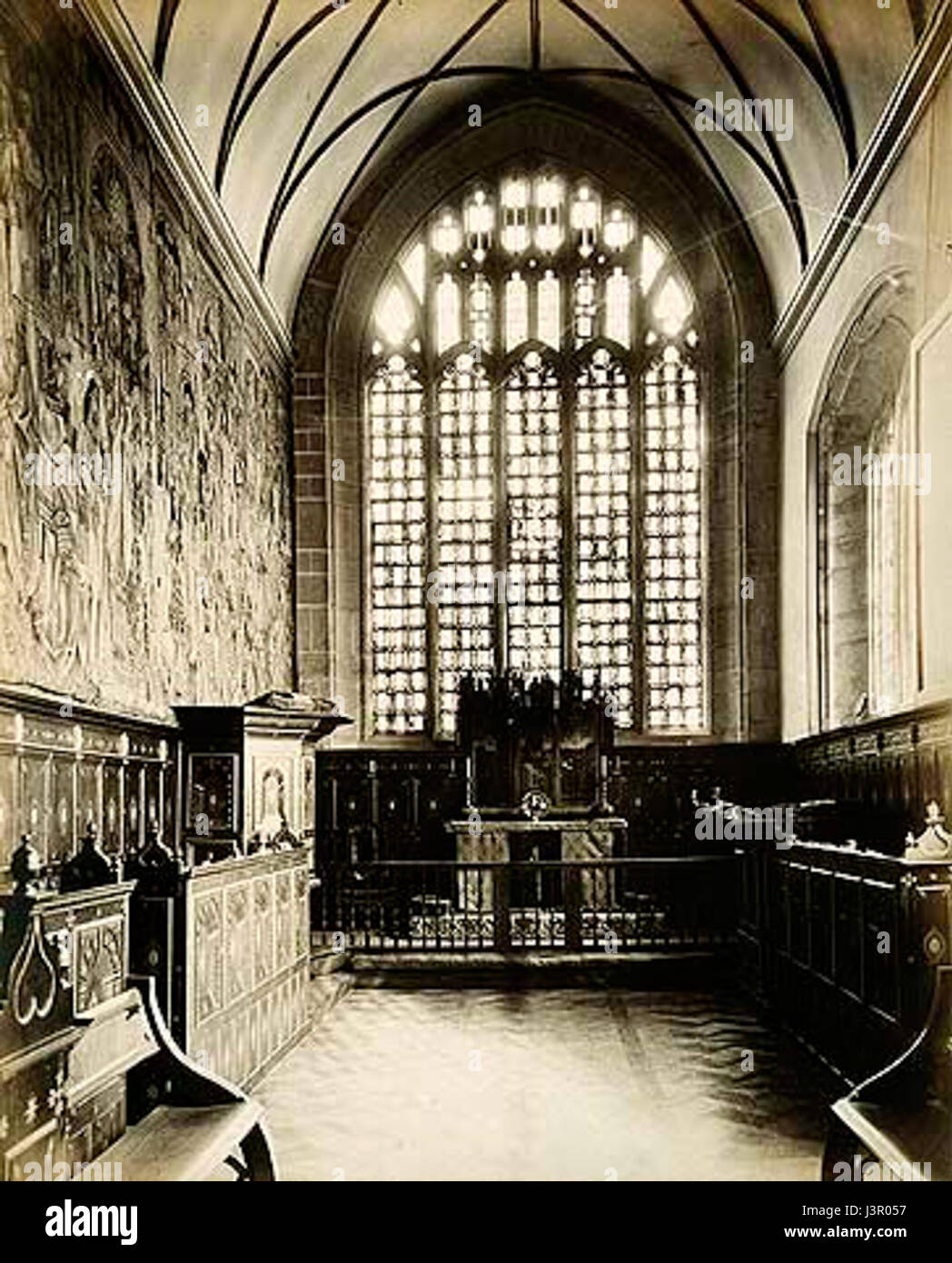 The image *Knole looking east in the chapel* shows the interior of ...