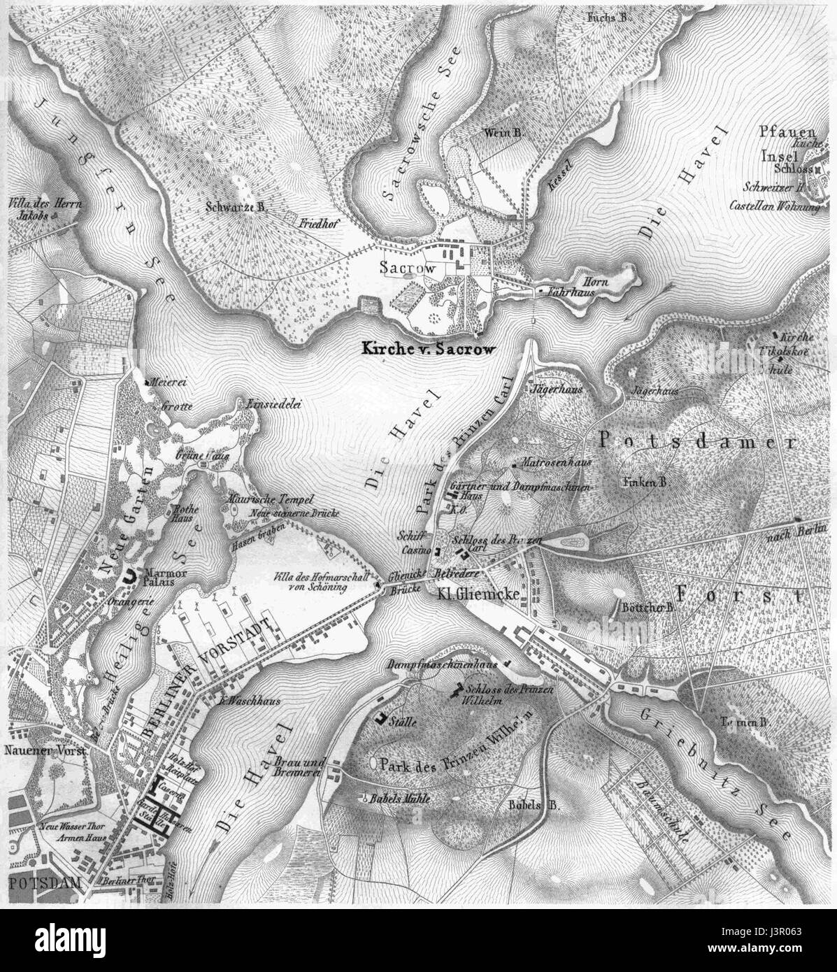 The Klein Gleinicke Plan, created in 1848, is a historic map depicting ...