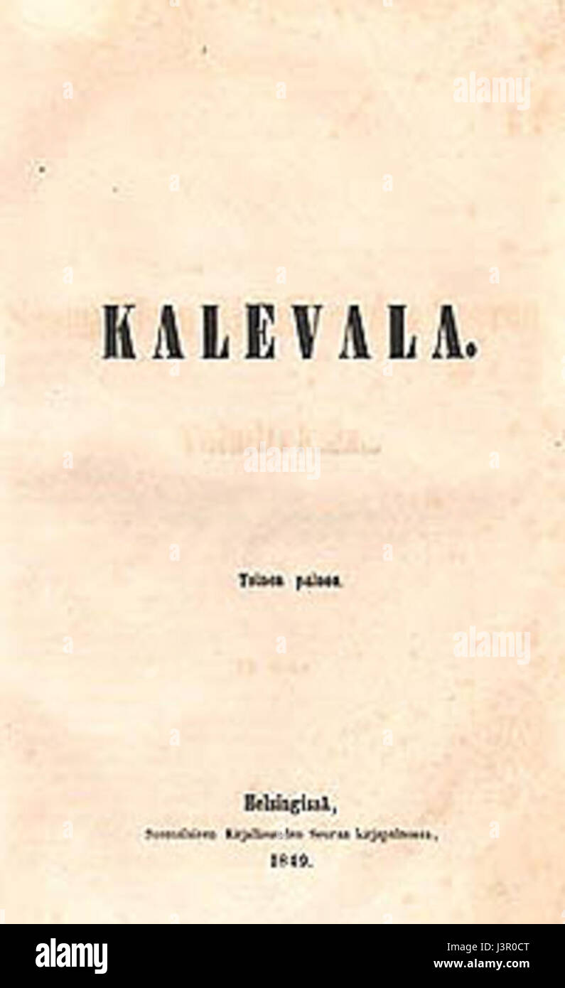 The Kalevala, a significant work of Finnish folklore, epic poetry, and ...