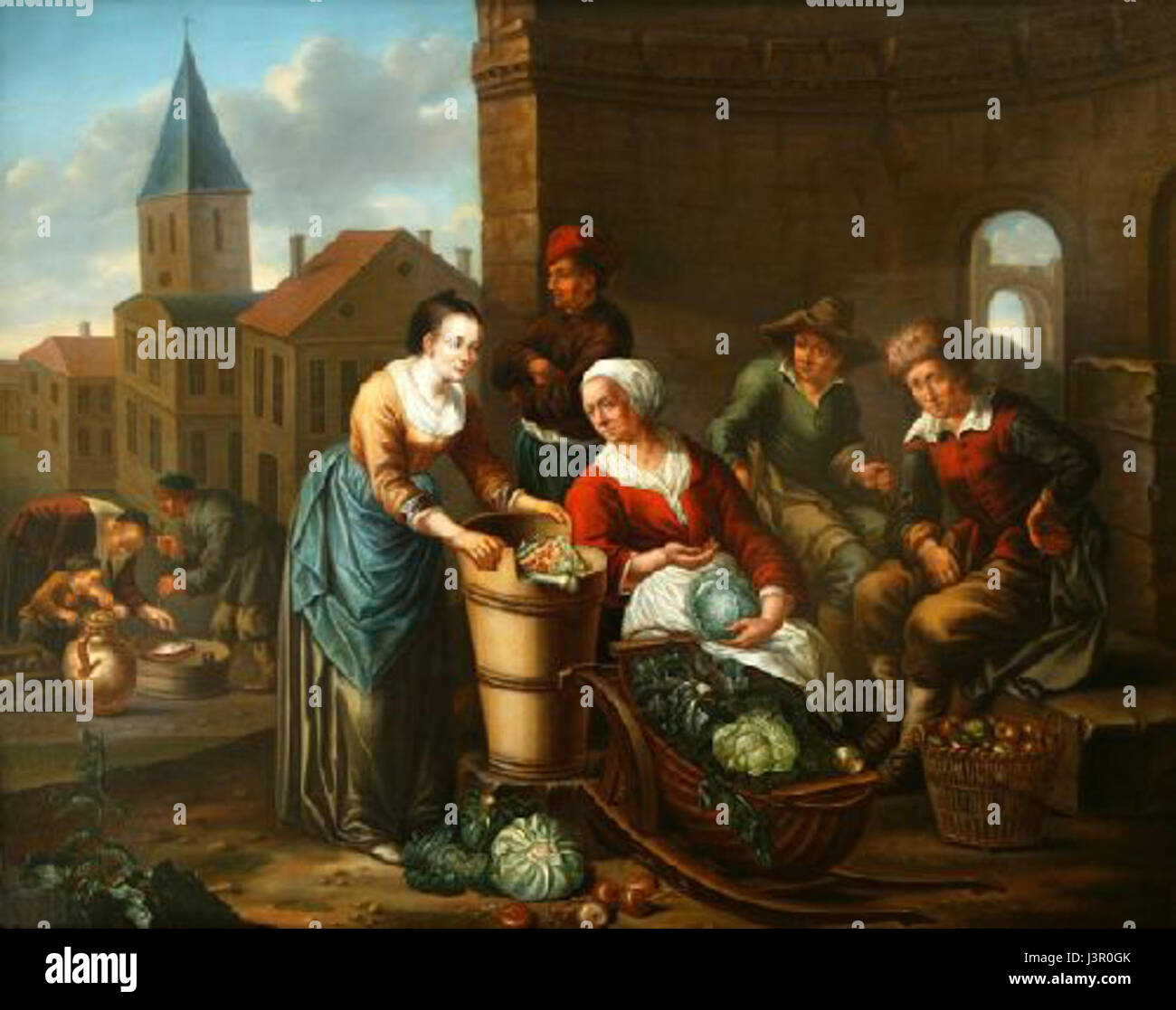 Joseph dorn marktszene Stock Photo - Alamy