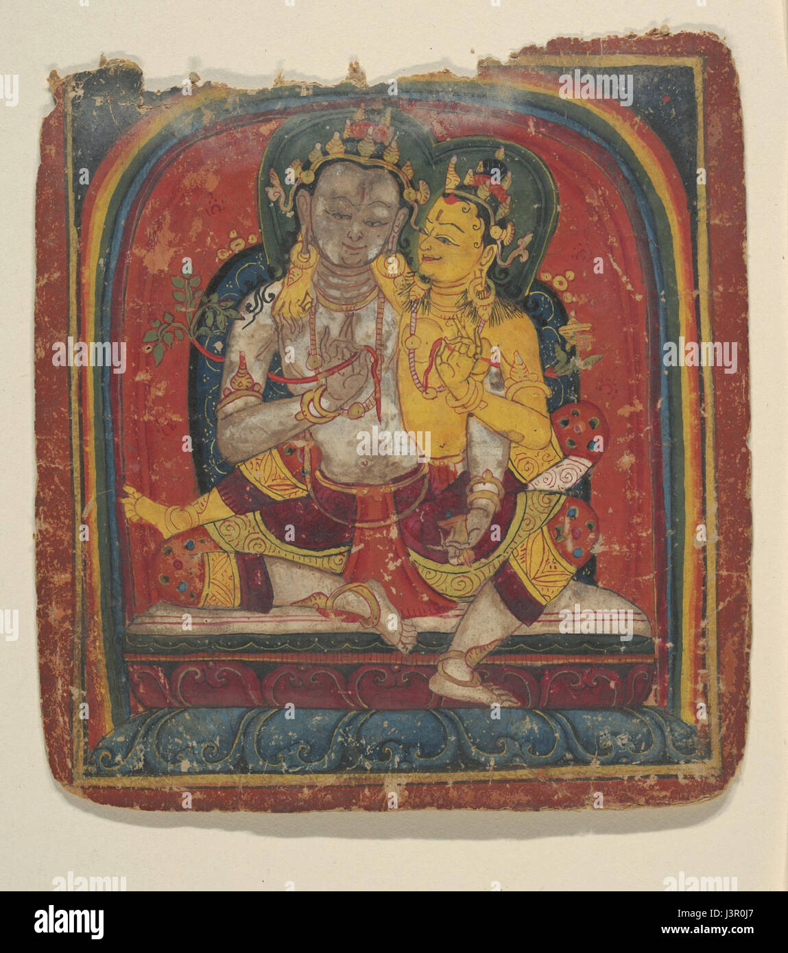 Initiation card (tsakali) depicting Maitreya, dating from the 13th or ...