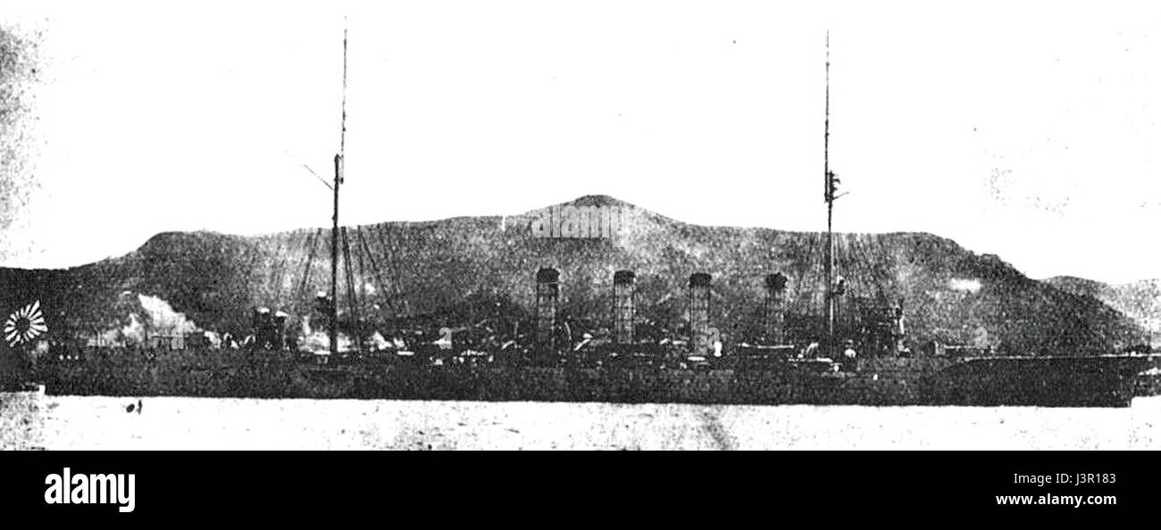 Japanese cruiser Chikuma 1912 Stock Photo - Alamy