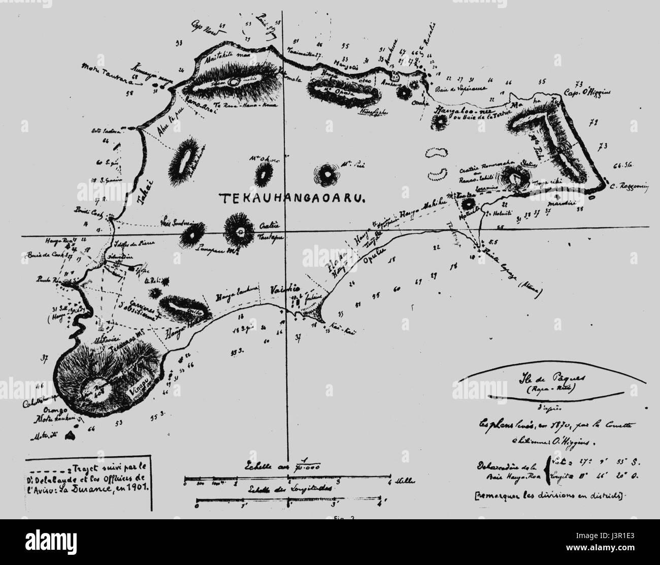 Isla de pascua map hi-res stock photography and images - Alamy