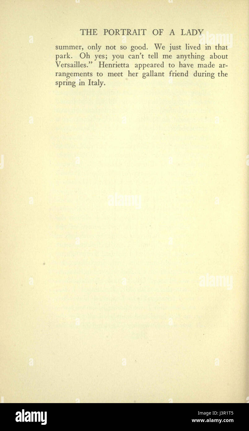 A page from *The Portrait of a Lady*, by Henry James, a novel that ...