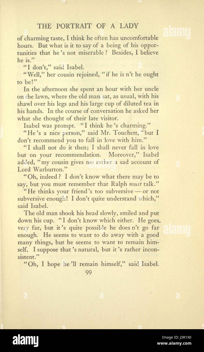 'The Portrait of a Lady' is a famous novel by Henry James, first ...