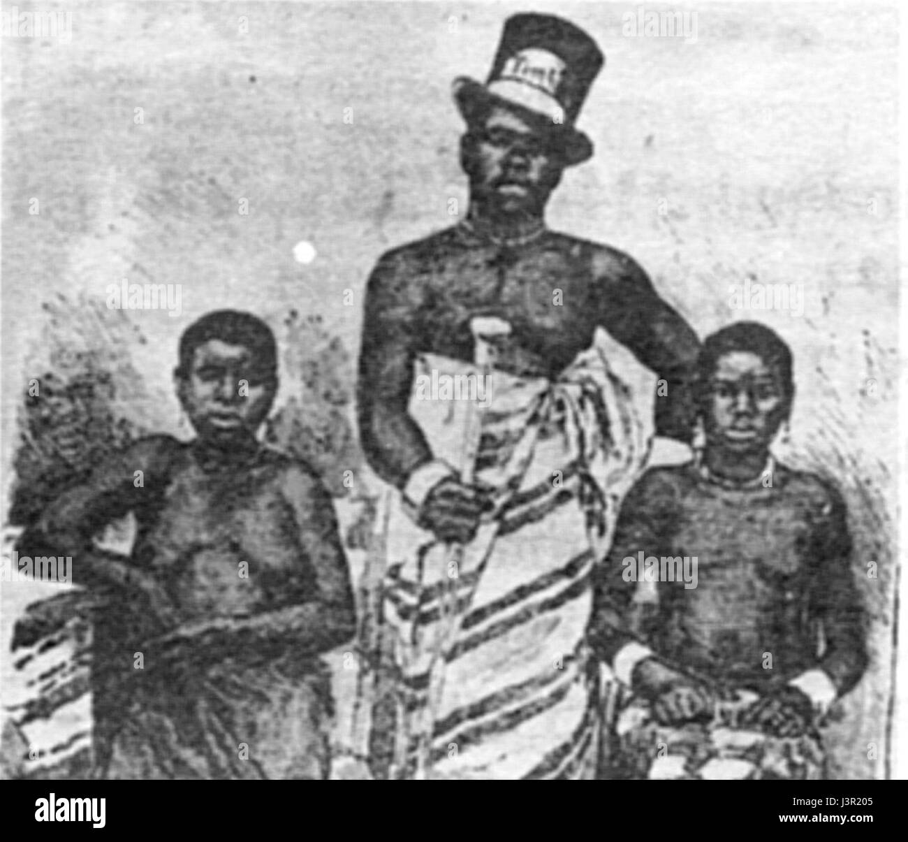 A portrait of King Akwa, an African monarch known for his contributions ...