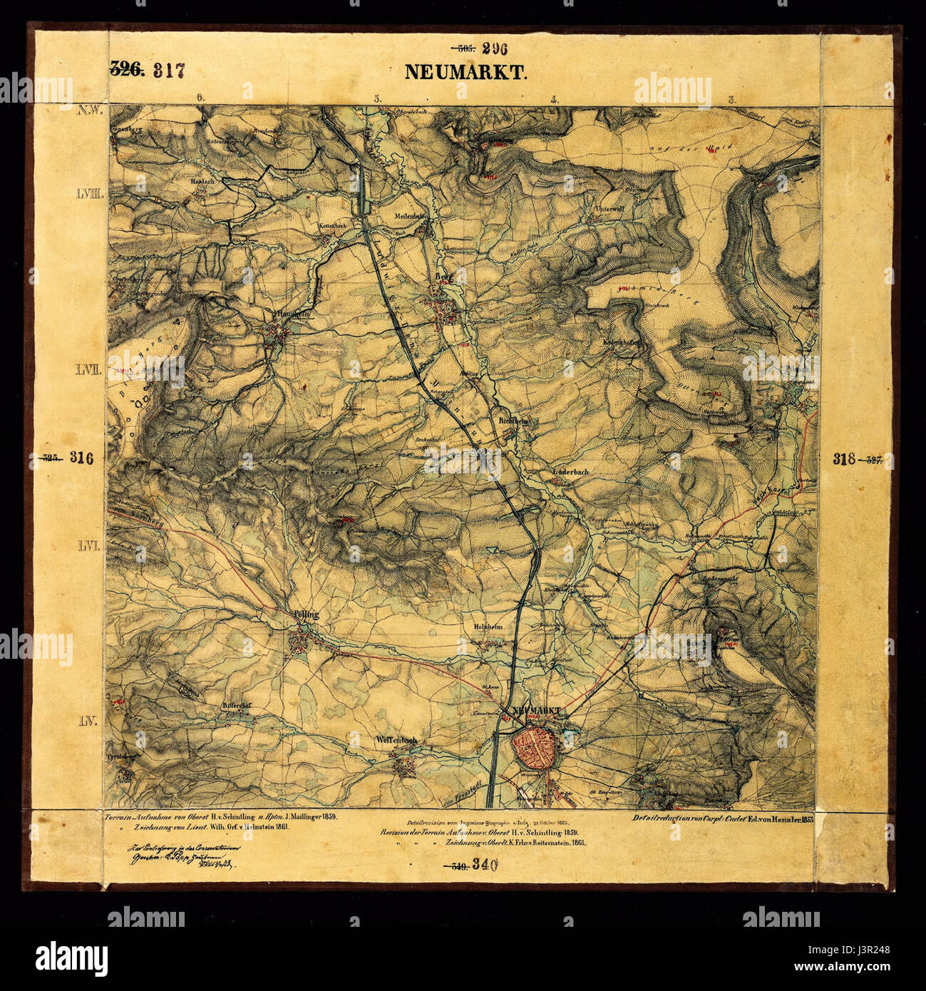 The 'Karte Kreis Neumarkt Nord 1861' is a historical map from the 19th ...