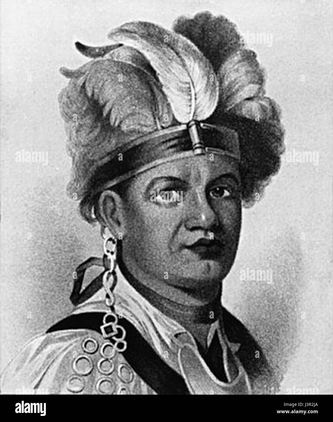 An illustration of Joseph Brant, based on a painting by George Romney ...