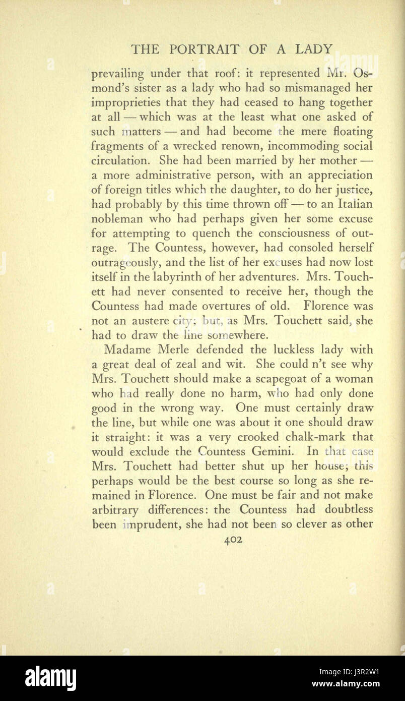 The Portrait of a Lady by James is a literary work exploring the life ...