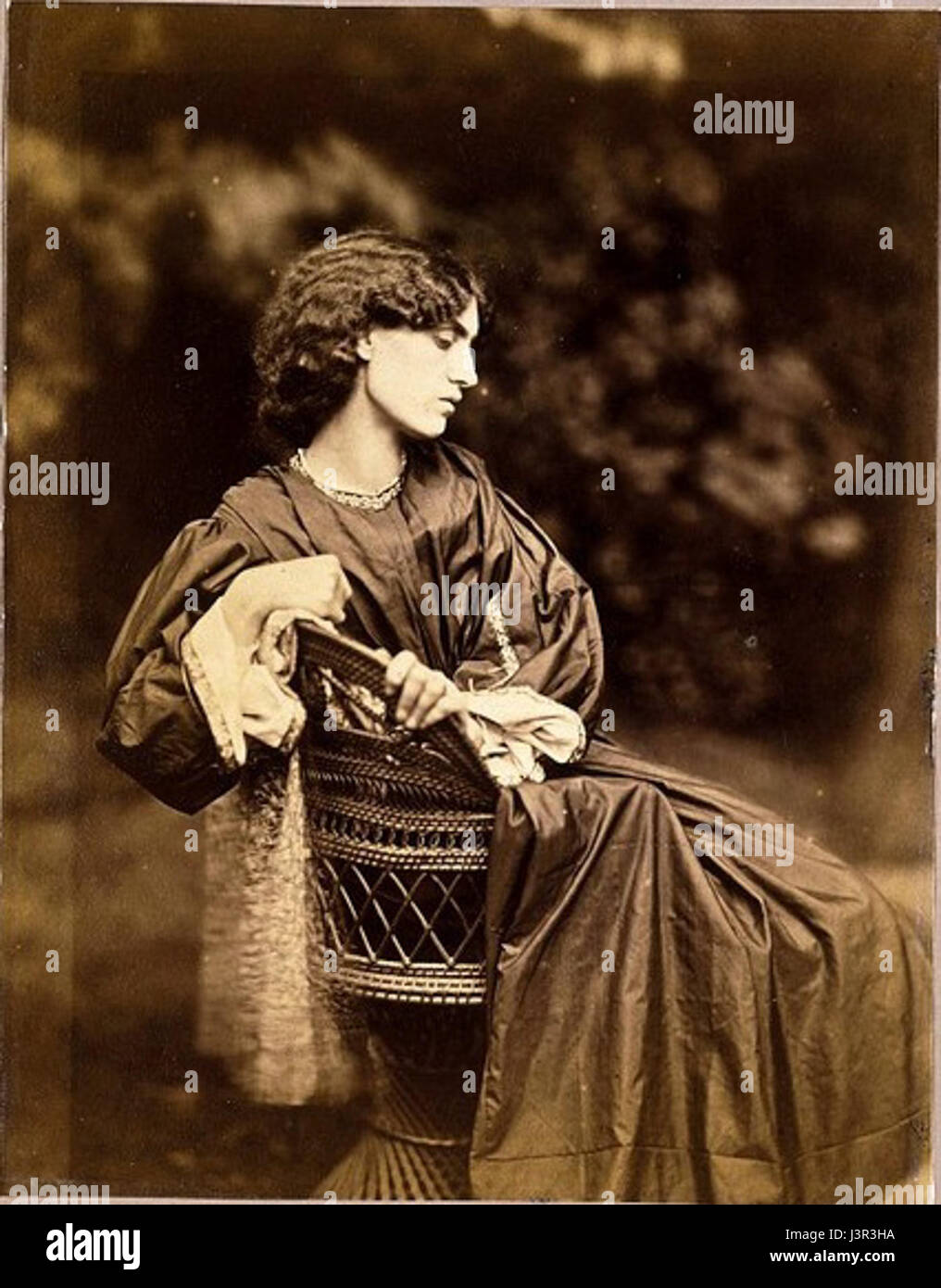 This is a portrait of Jane Morris from 1865, an iconic figure in the ...