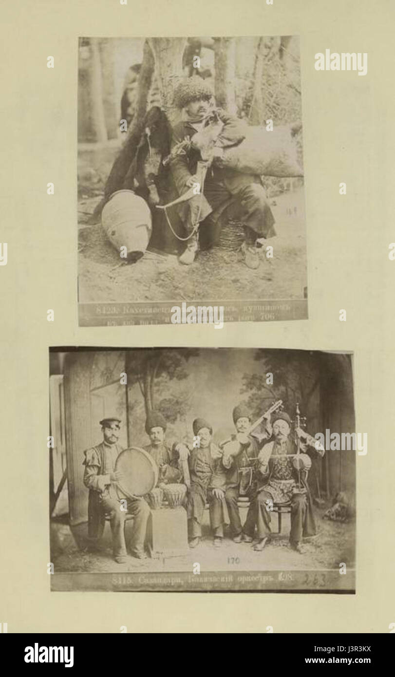 This historical image depicts a Kakhetinets, a traditional Georgian ...