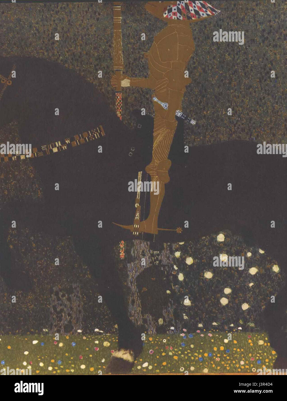 Klimt's 'Das Leben ein Kampf Der goldene Ritter' (Life is a Struggle ...