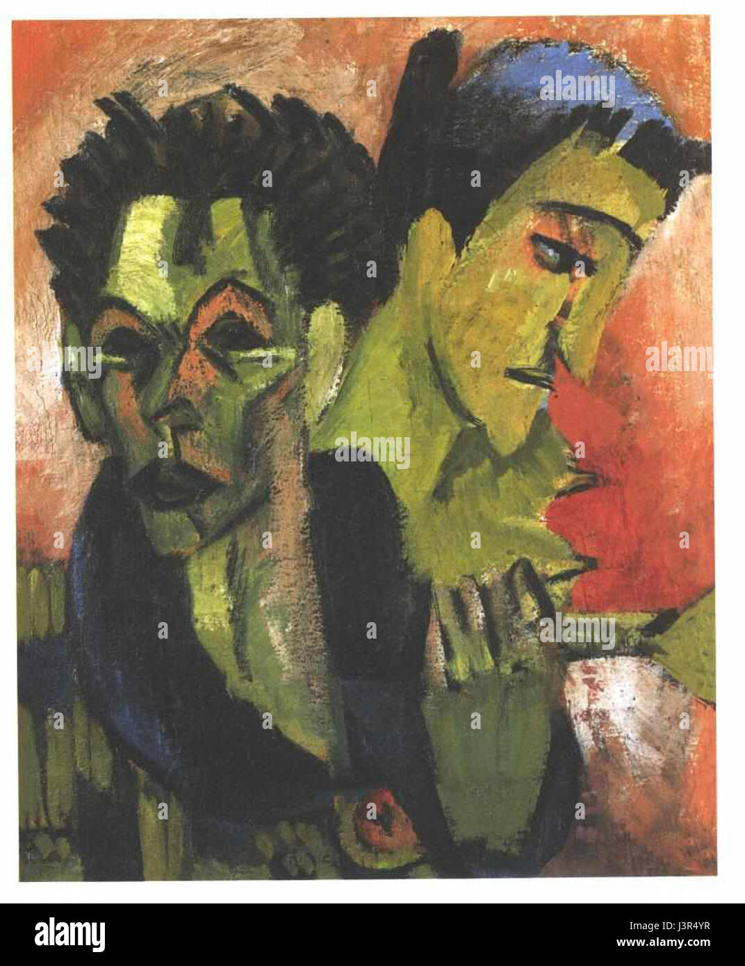 A self-portrait by German artist Ernst Ludwig Kirchner, depicted as a ...