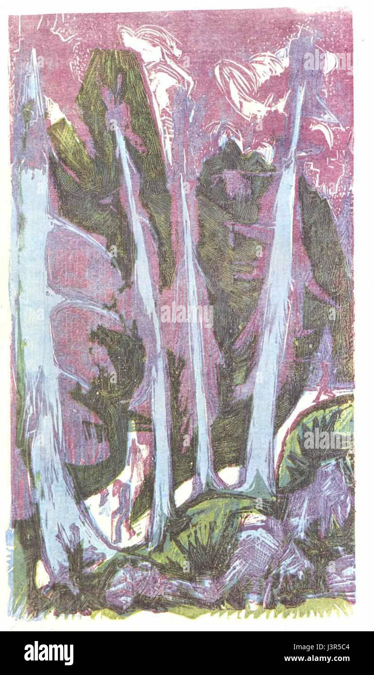 'Kirchner Tannen' refers to a painting by German expressionist Ernst ...