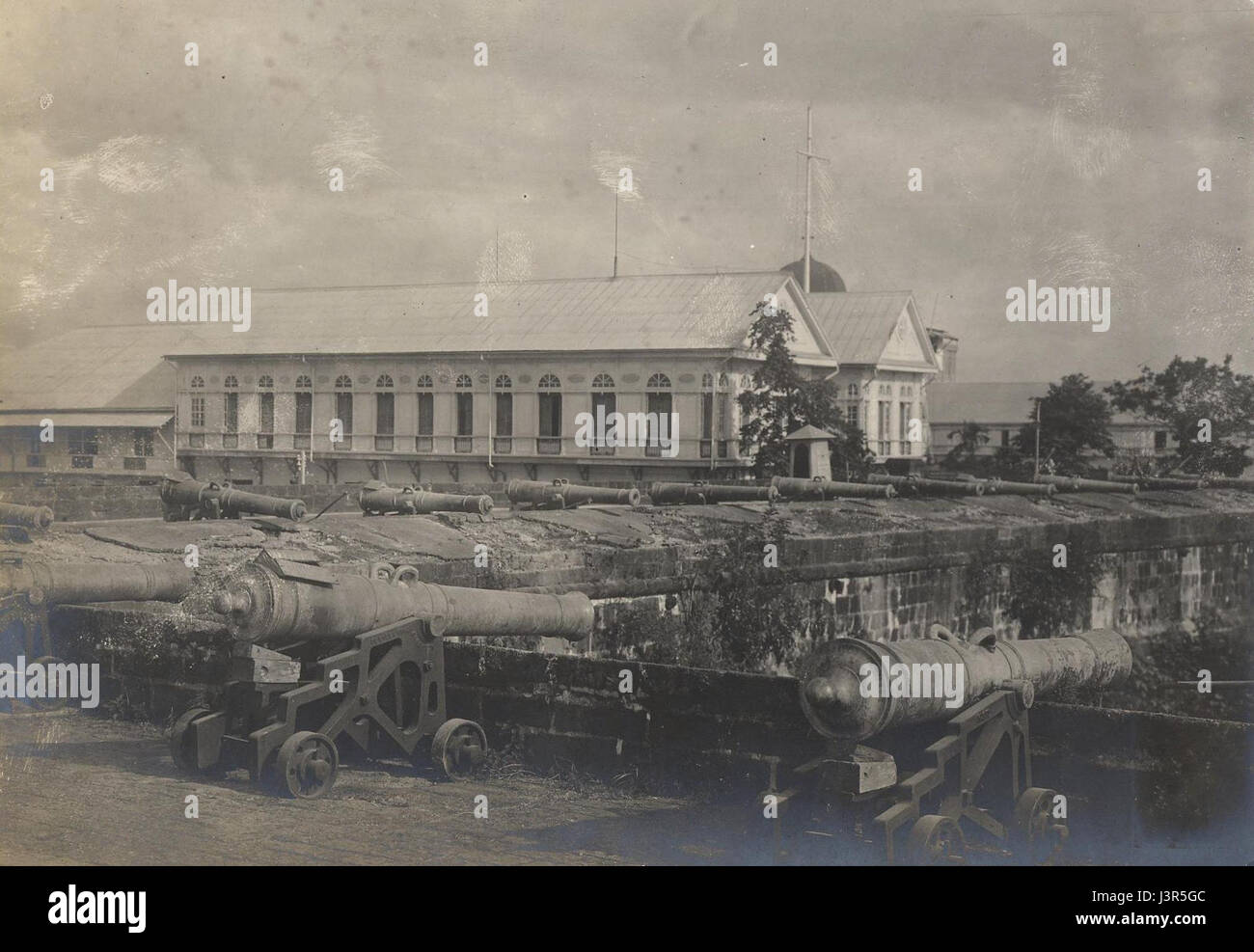 A historical cannon from Intramuros, Manila, a landmark of colonial ...