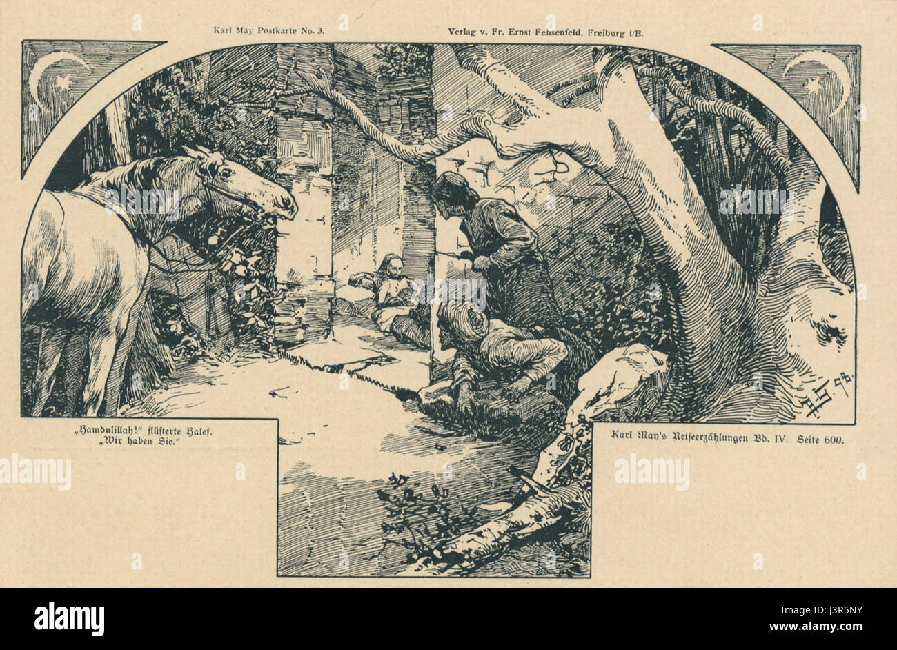 Karl May Postkarte Fehsenfeld 003 Stock Photo - Alamy