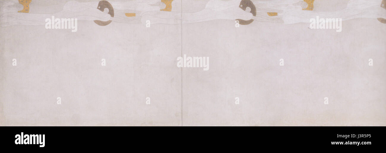 Gustav Klimt's *Beethovenfries* is an iconic artwork created for the ...