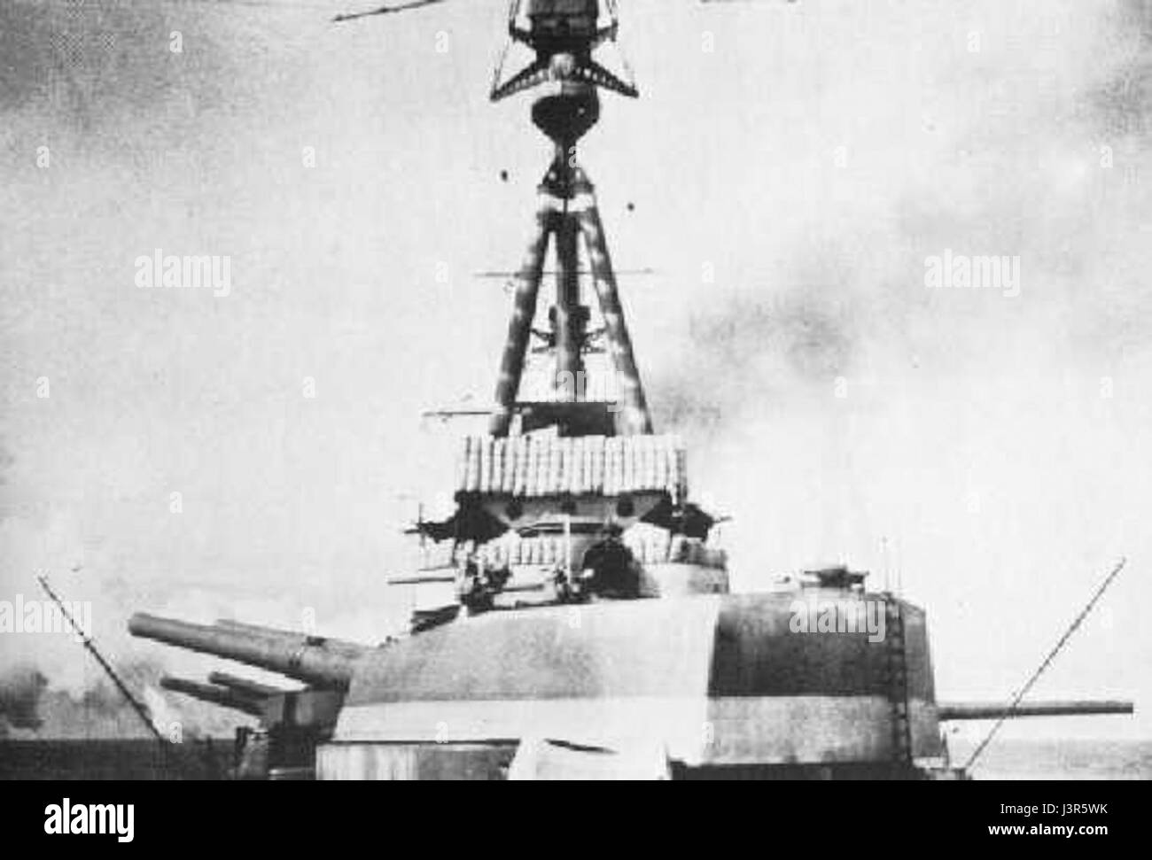 Japanese battleship Kawachi main deck Stock Photo - Alamy